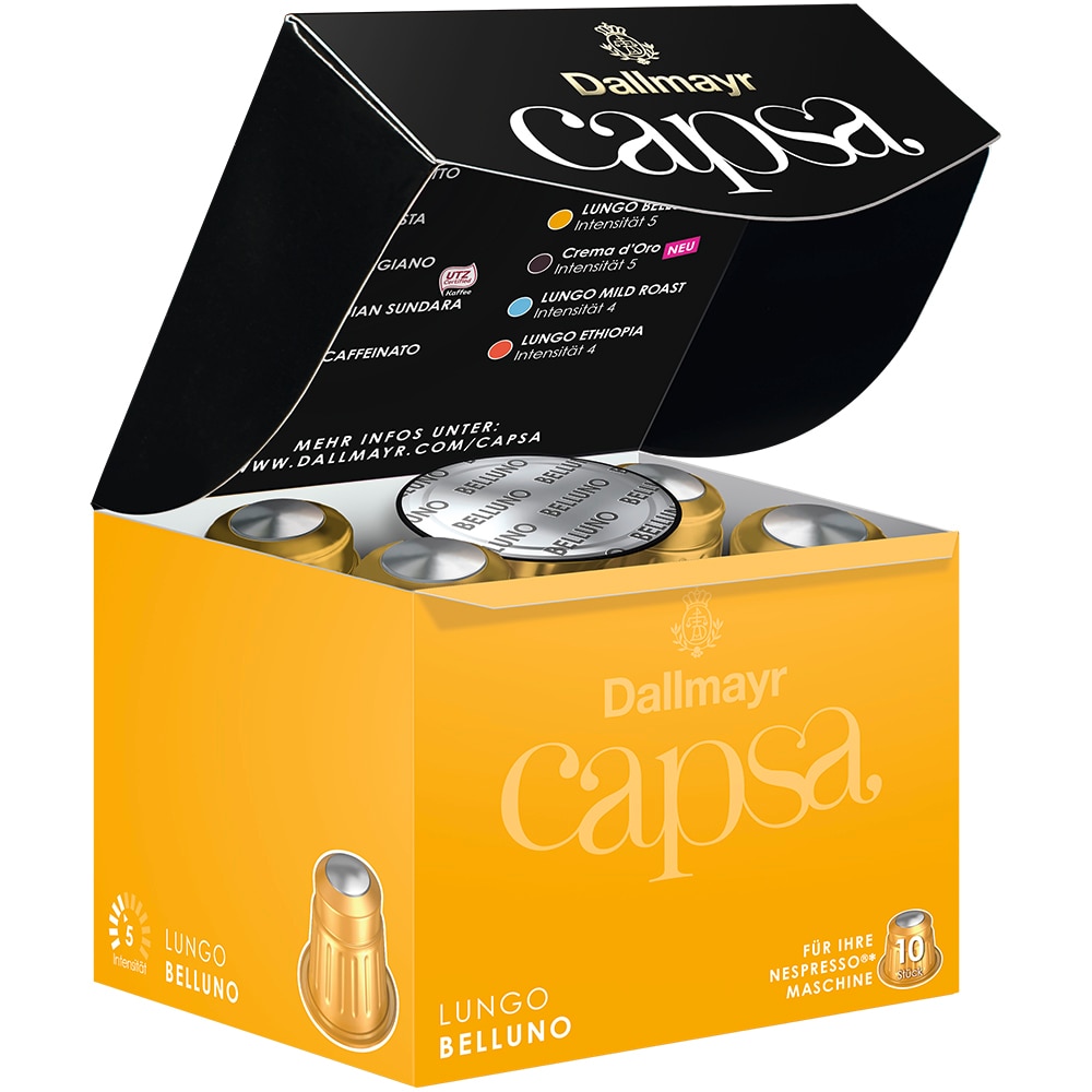 Capsule Cafea Dallmayr Capsa Lungo Belluno, compatibil Nespresso, 10 ...