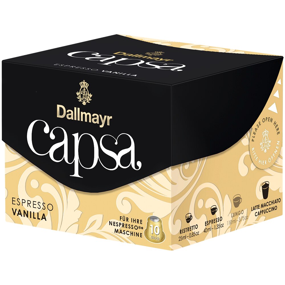 Capsule Cafea Dallmayr Capsa Espresso Vanilla, compatibil Nespresso, 10 capsule, 56 gr. - eMAG.ro