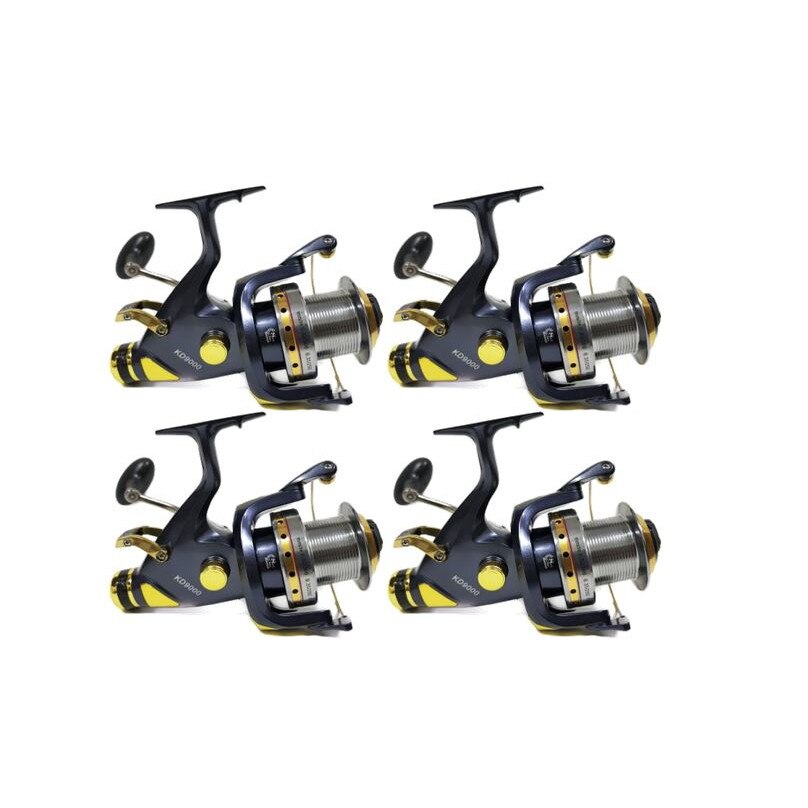 Set 4 Mulinete crap KD9000, cu tambur longcast metali, Baitrunner, 9 ...