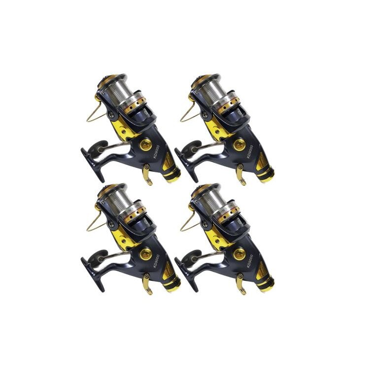 Set 4 Mulinete crap KD9000, cu tambur longcast metali, Baitrunner, 9 ...