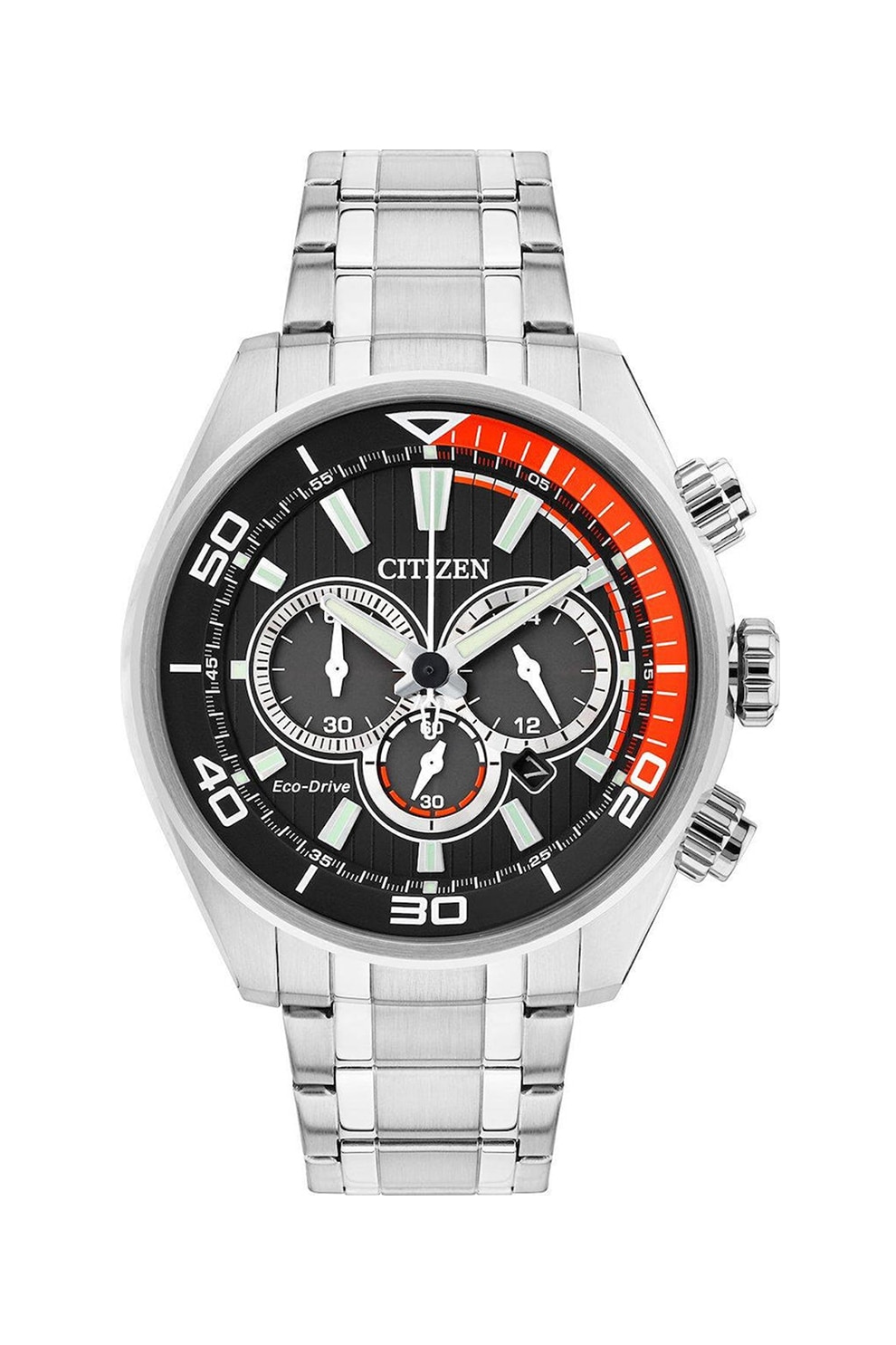 Citizen, Часовник с метална верижка и хронометър, Сребрист - eMAG.bg