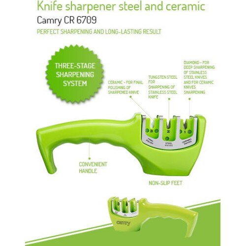 Ascutitor de cutite din ceramica si metal (CR 6709) - eMAG.bg