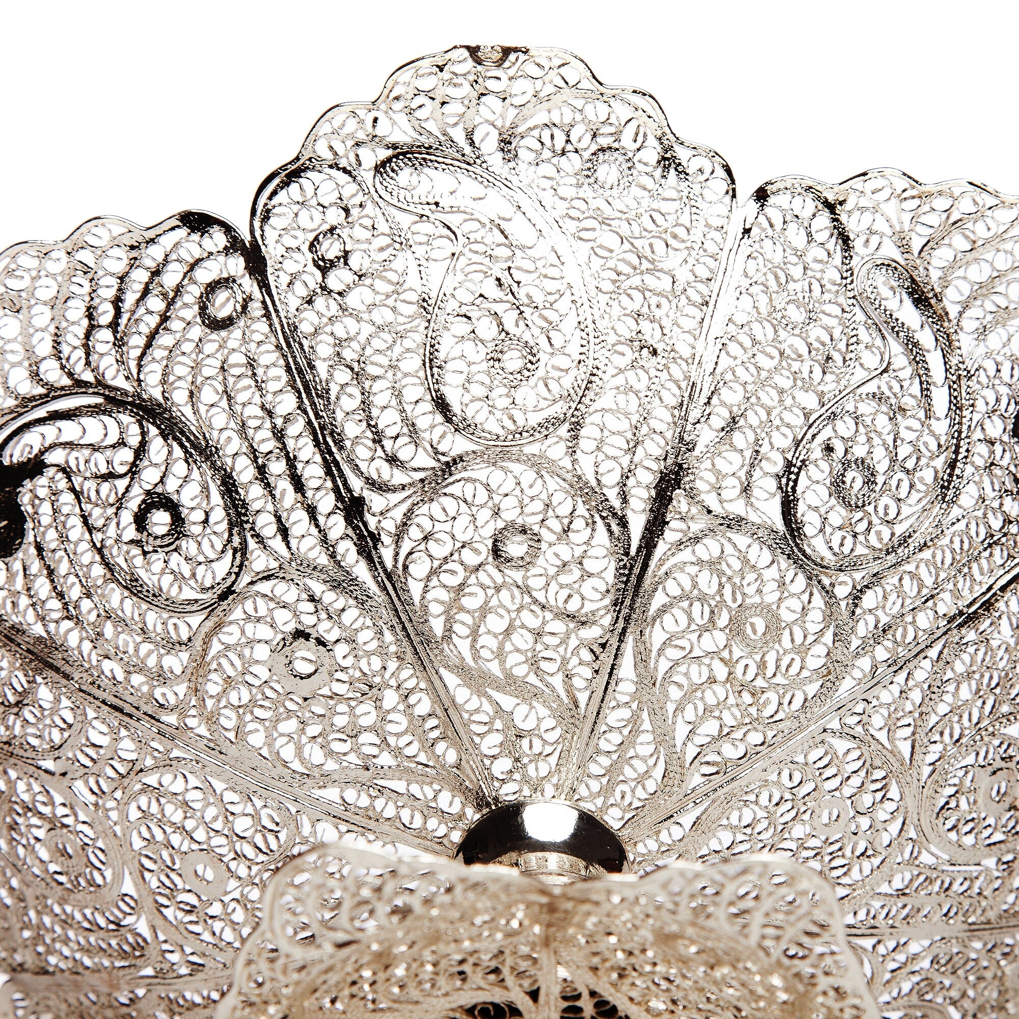 Fructiera argintata model filigranat 27*27*14CM - eMAG.ro