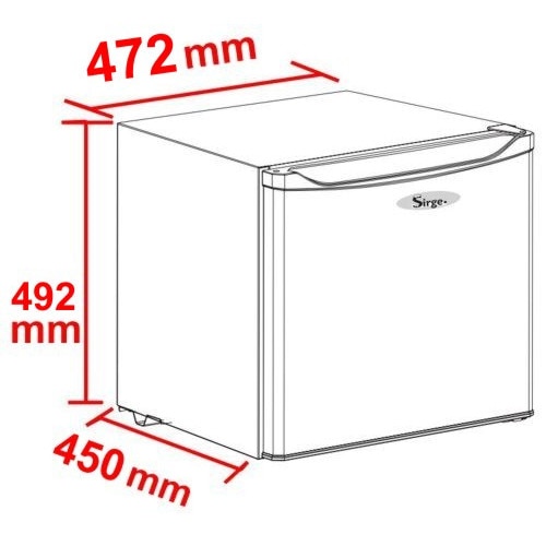 Frigider mini-bar Sirge Mini frigider, 43 l, Clasa A+, H 49.2 cm, Alb ...