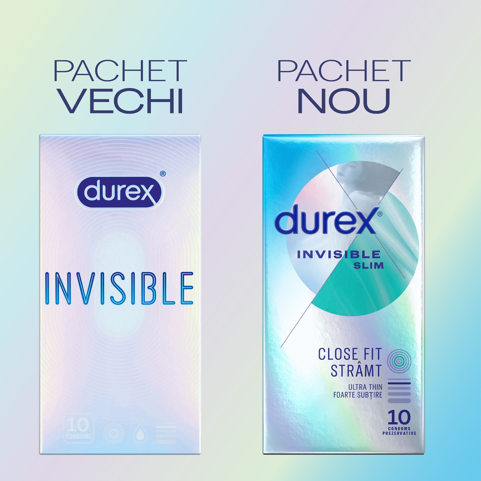 Prezervative Durex Invisible Slim Fit 10 buc - eMAG.ro