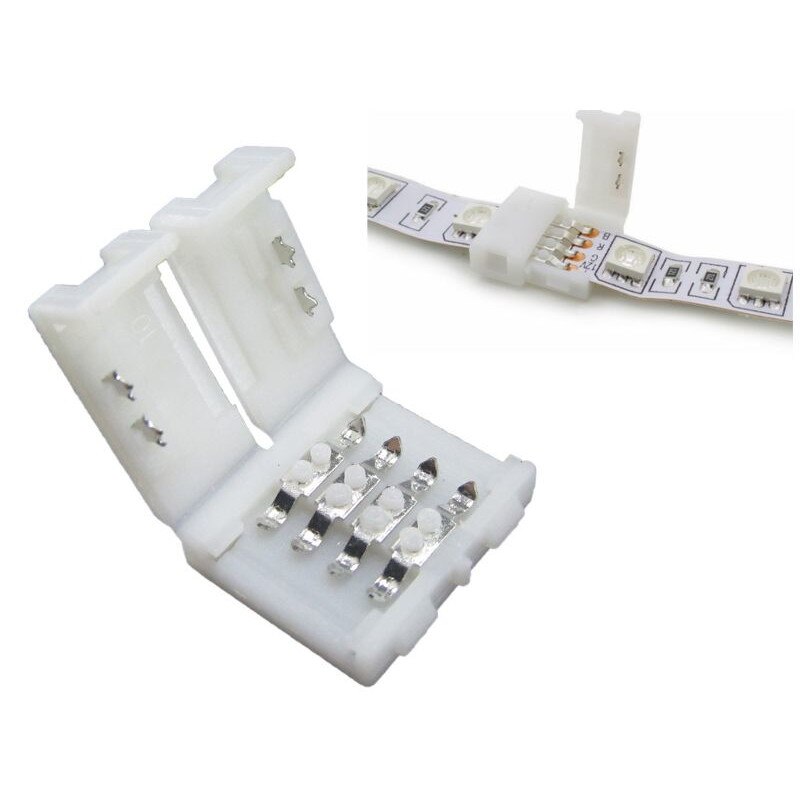 Conector pentru banda LED RGB cu 4 pini, Moderix, 10 mm - eMAG.ro