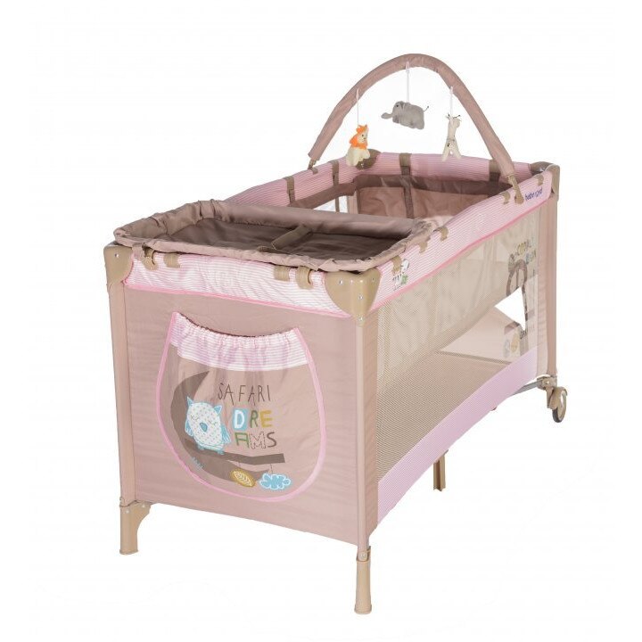 Patut pliabil Bebe Royal cu 2 nivele Roz - eMAG.ro