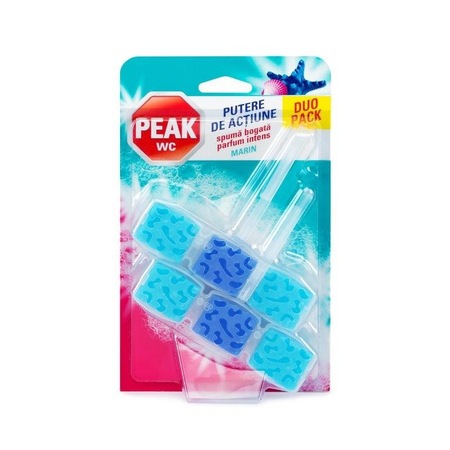 Odorizant wc baie Peak Putere de Actiune, marin, 2 x 45 g, AN - eMAG.ro