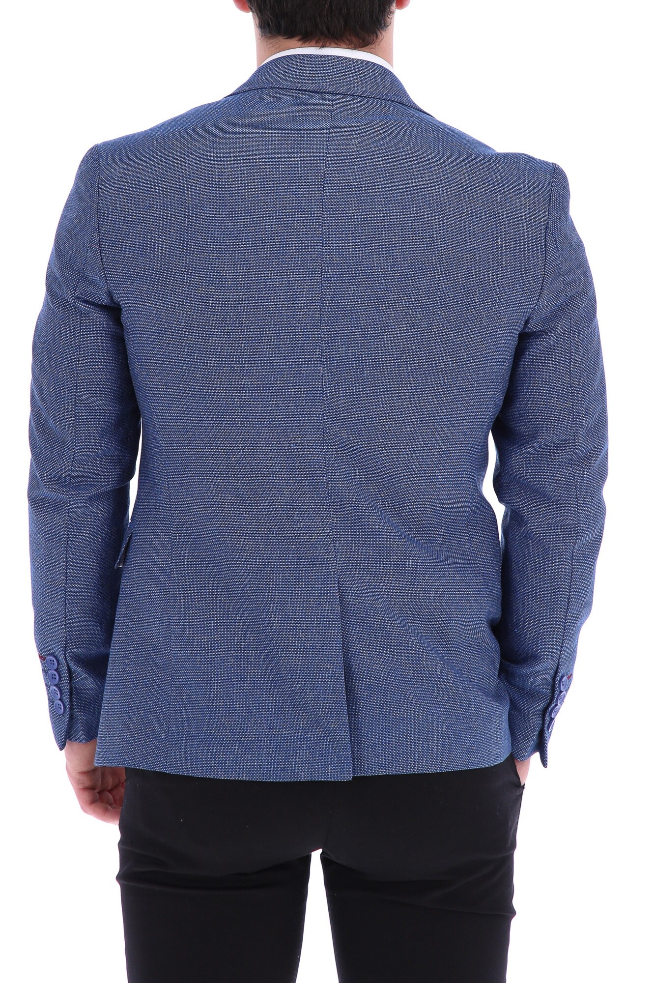 Sacou de Barbati,Culoare Bleu,Marime 46 - eMAG.ro