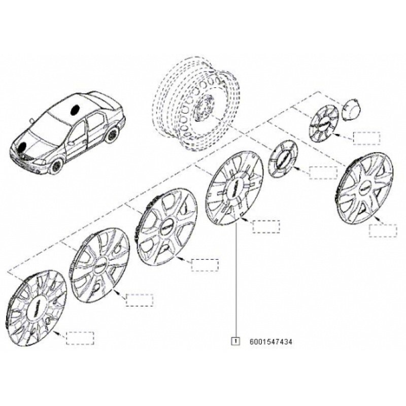 Capac roata Dacia 15" 6001547434 - eMAG.ro