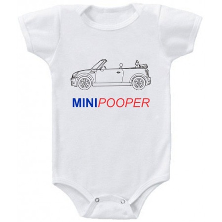 "Mini Pooper" baba body, fehér - eMAG.hu