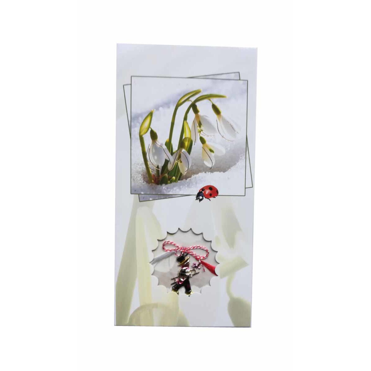 Felicitare "grup de ghiocei" cu martisor si plic - eMAG.ro