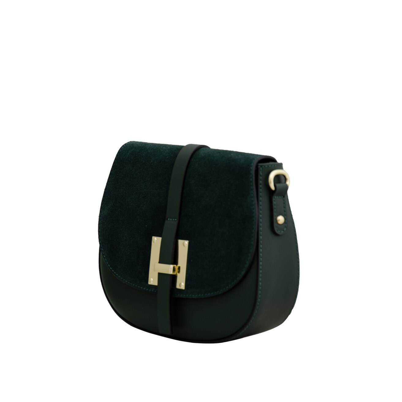 Geanta tip postas din piele naturala, Livia verde - eMAG.ro