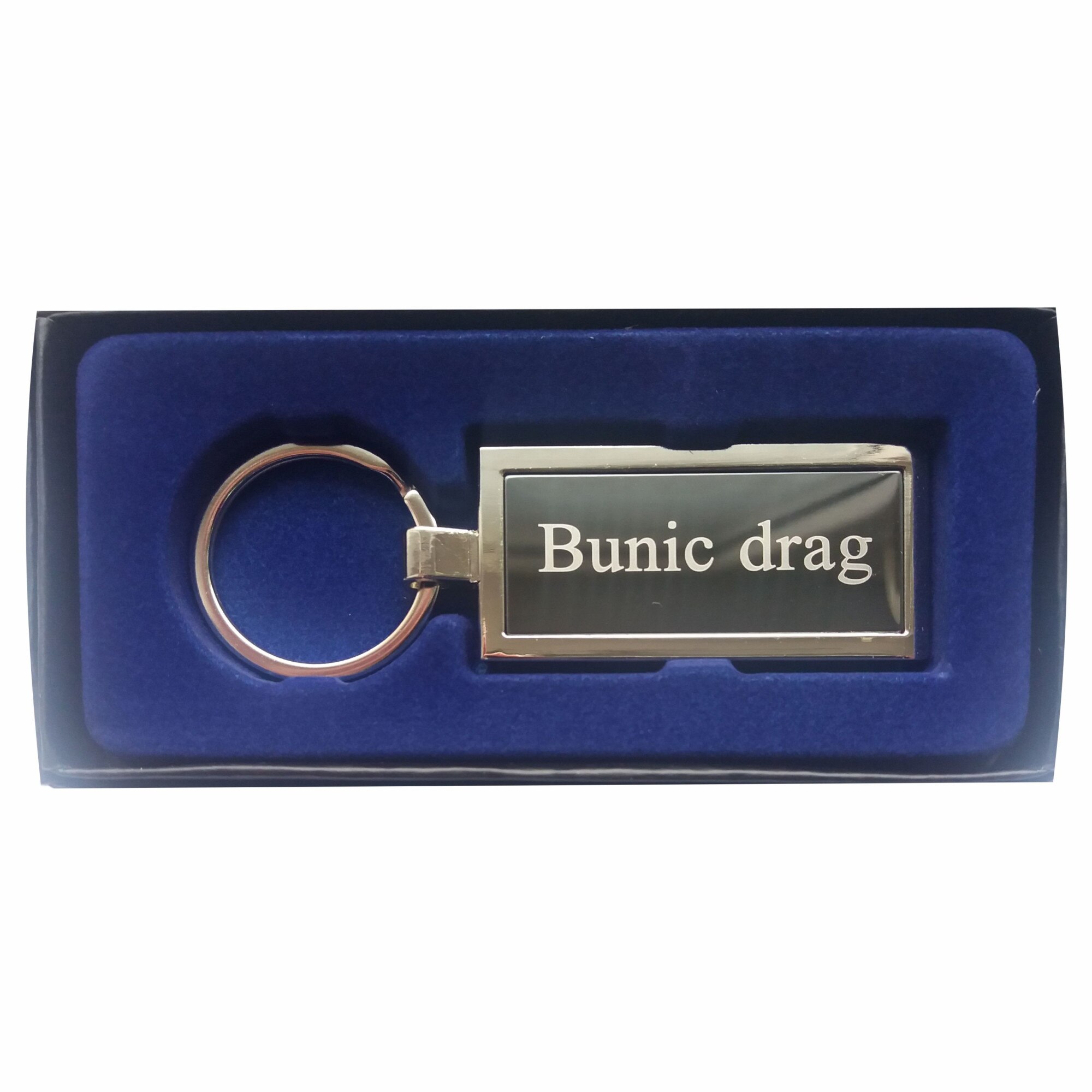 Breloc din metal gravat cu laser pentru barbati - Bunic drag - eMAG.ro