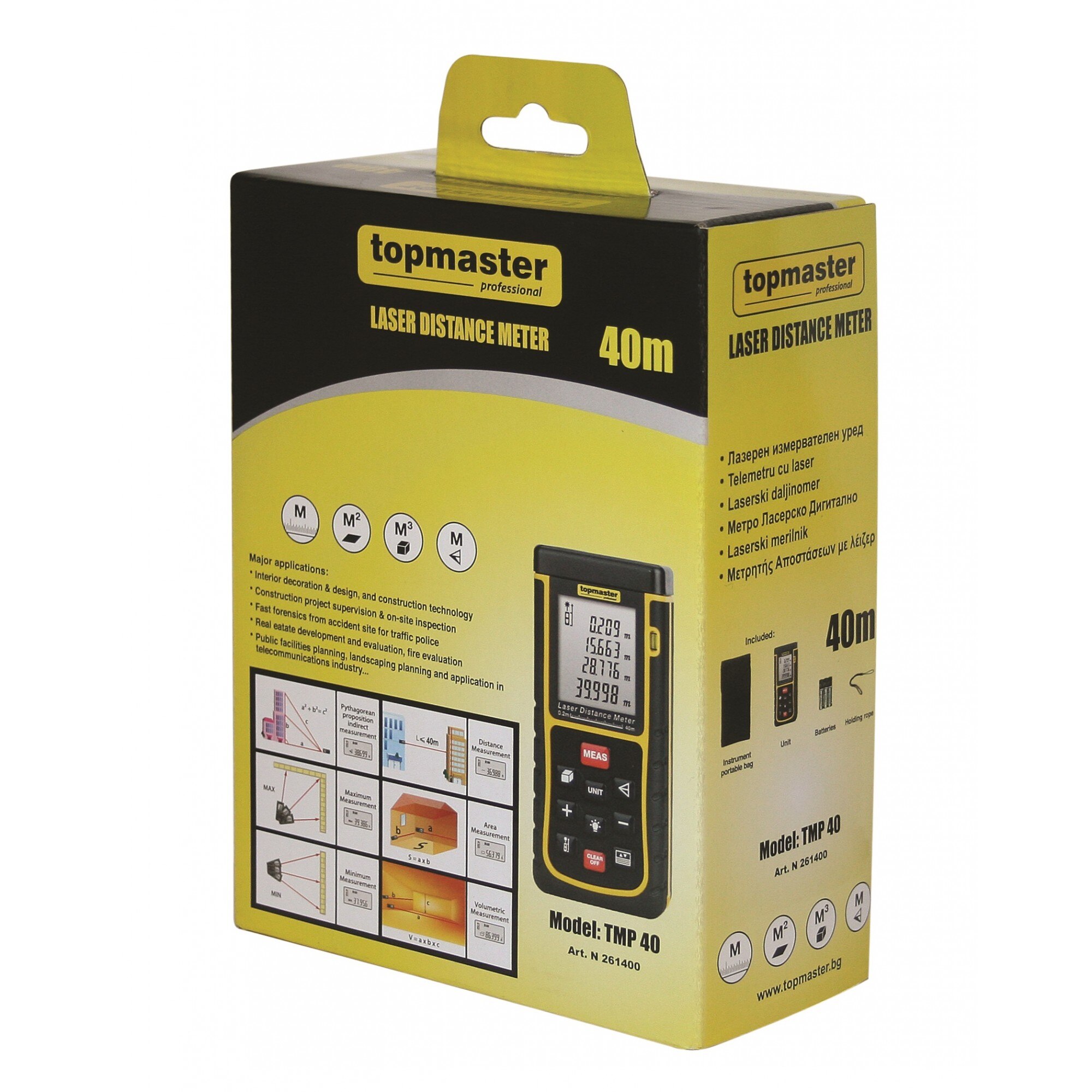 Telemetru laser, Topmaster Pro, 40m - eMAG.ro