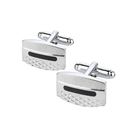 Butoni Eleganti Rectangulari Argintii, Barbati - eMAG.ro