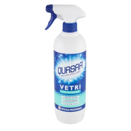 Detergent italian geamuri si oglinzi Quasar cu amoniac 650 ml - eMAG.ro