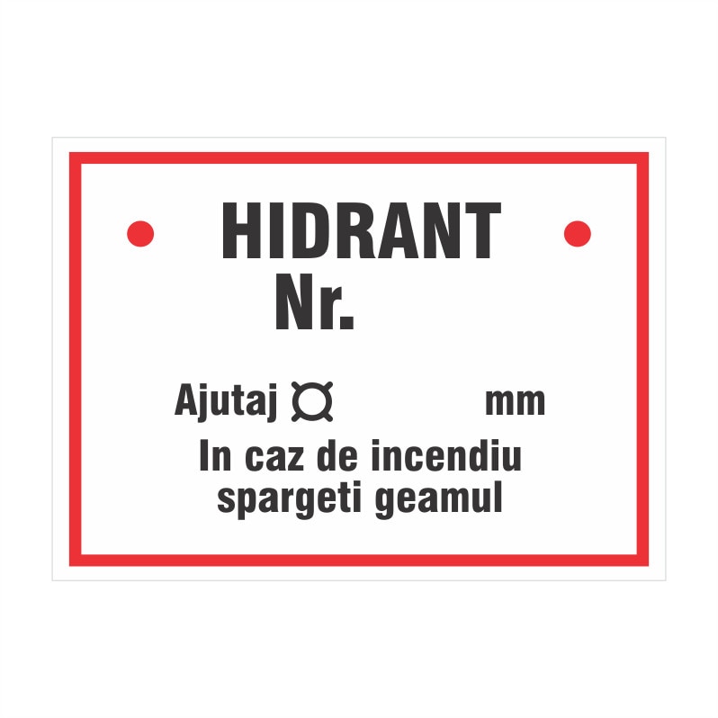 Indicator Hidrant cu ajutaj, 20x30cm, autocolant - eMAG.ro