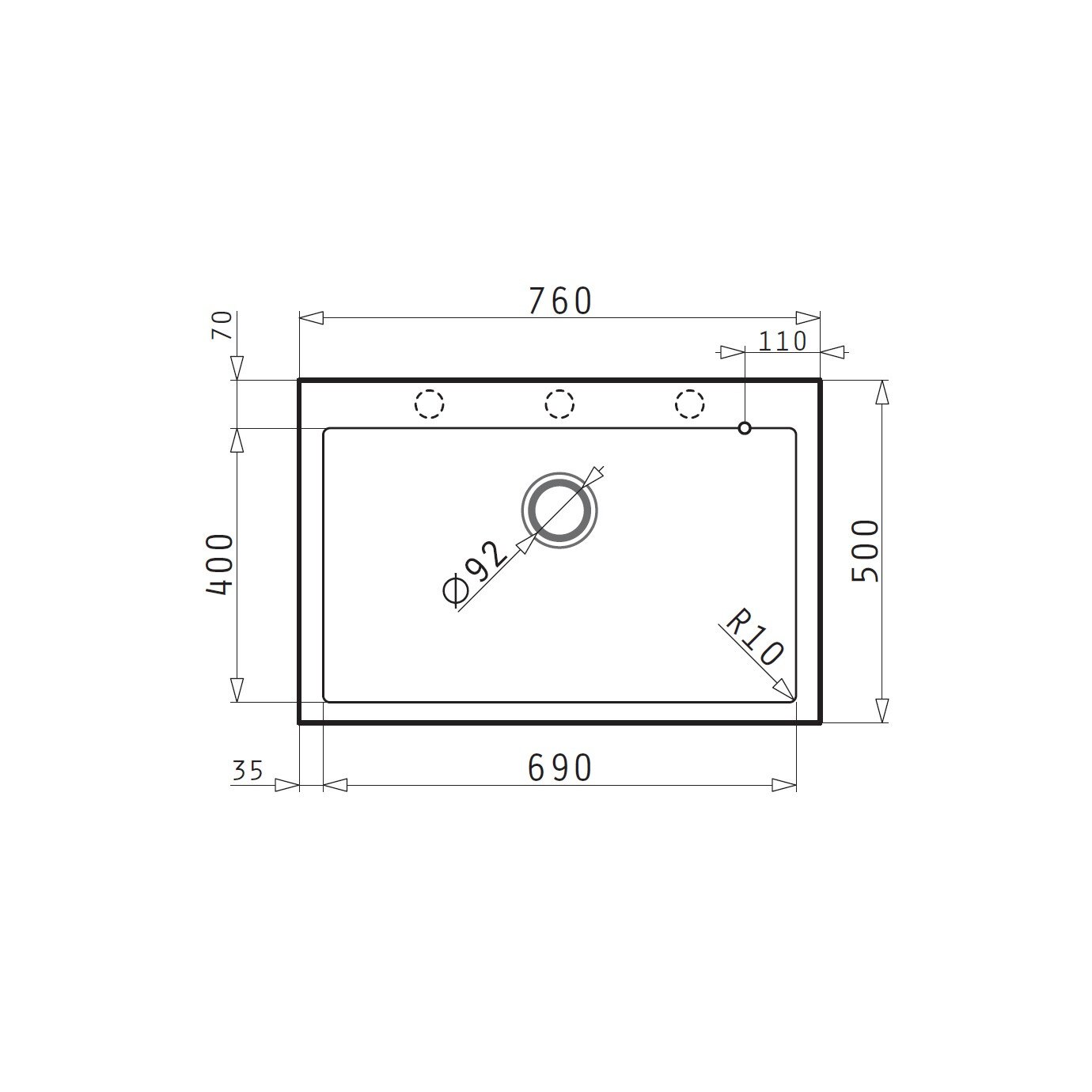 Set chiuveta Pyramis Istros + baterie Festivo, 1 cuva, 760x500mm ...