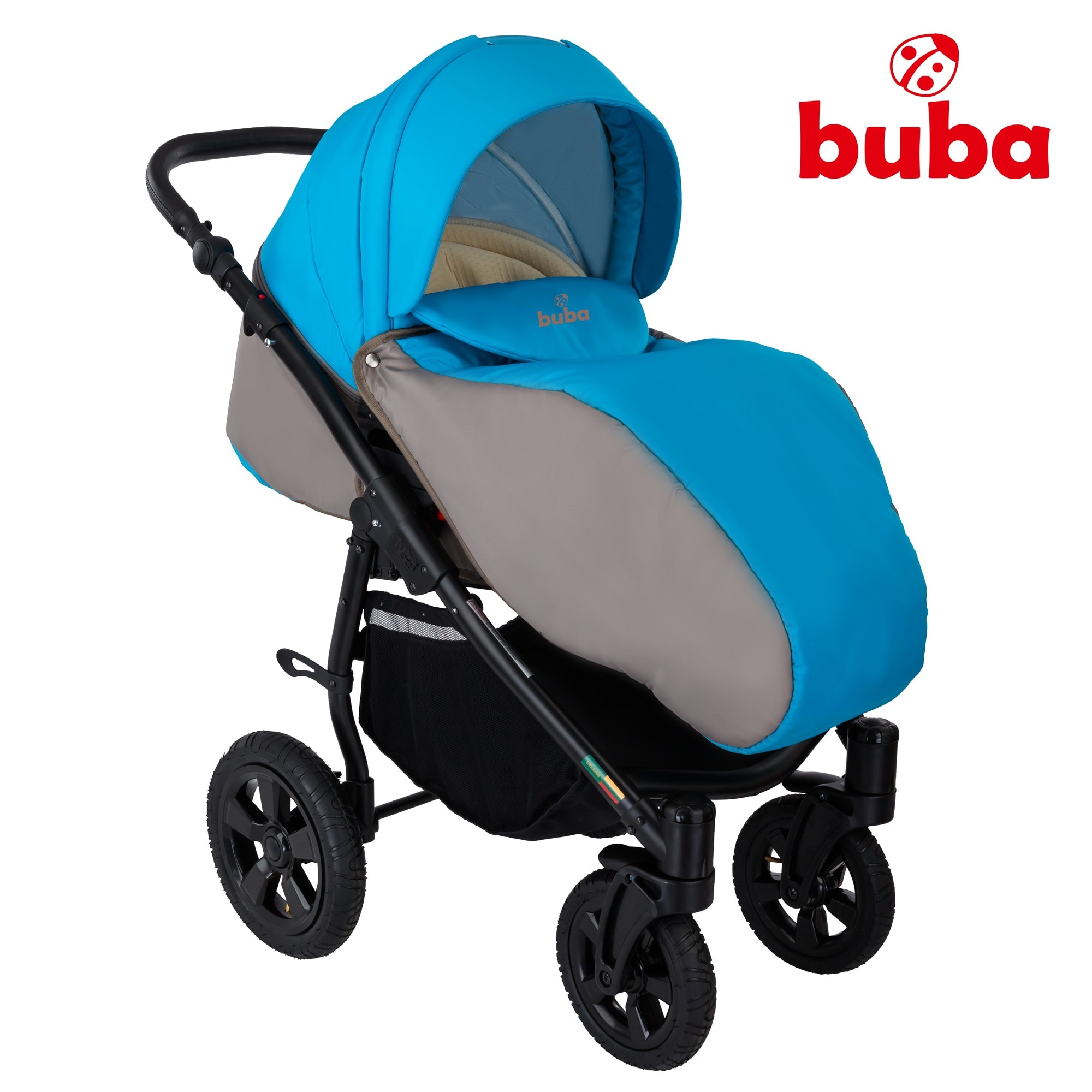 Бебешка количка Buba City 759, Сива/Синя - eMAG.bg