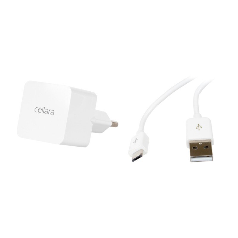 Incarcator retea Cellara, 1A cu cablu detasabil micro usb - eMAG.ro