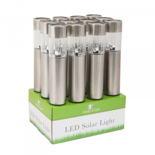 Napelemes lámpa LED Motor Starter, INOX/fehér féltörpe modell, ON/OFF ...