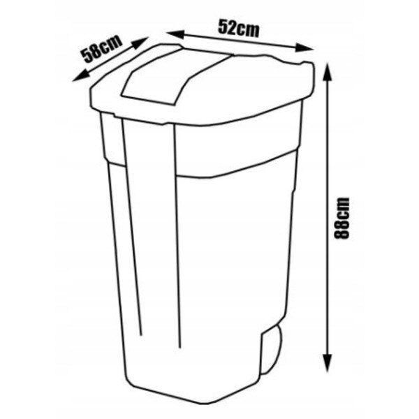 Pubela cu roti 110L Albastru - eMAG.ro