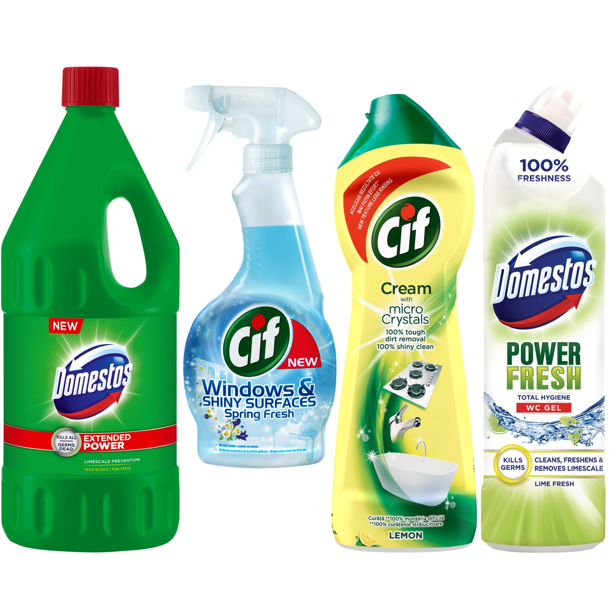 Комплект за почистване и блясък на дома, DOMESTOS PINE 2L + DOMESTOS WC ...