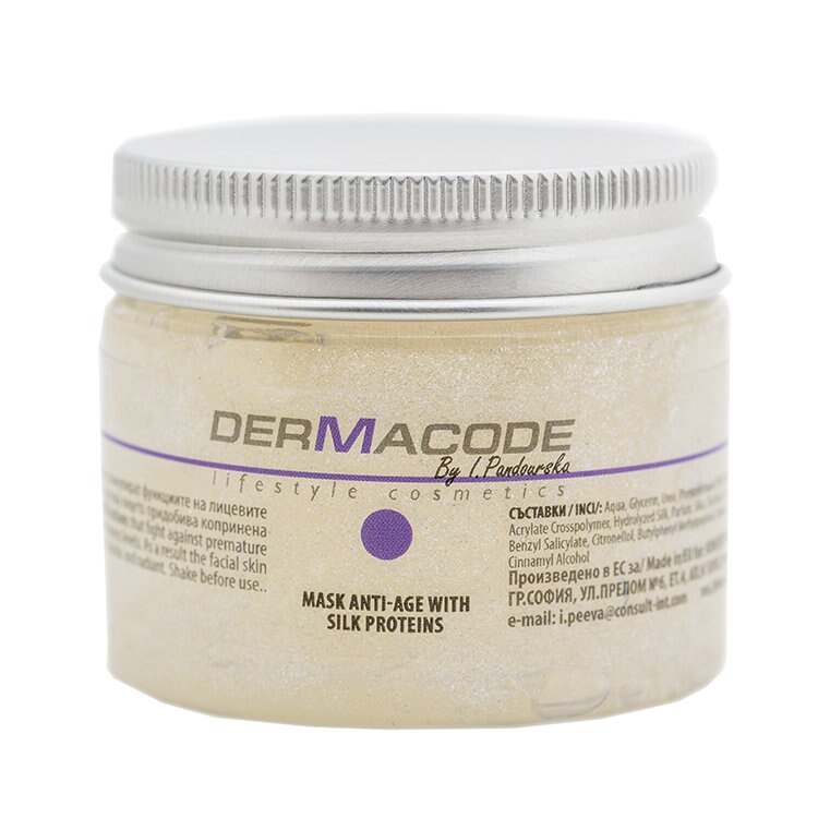 Гел маска с копринени протеини и перлени брокати Dermacode by I. Pandourskа, 150 мл - eMAG.bg