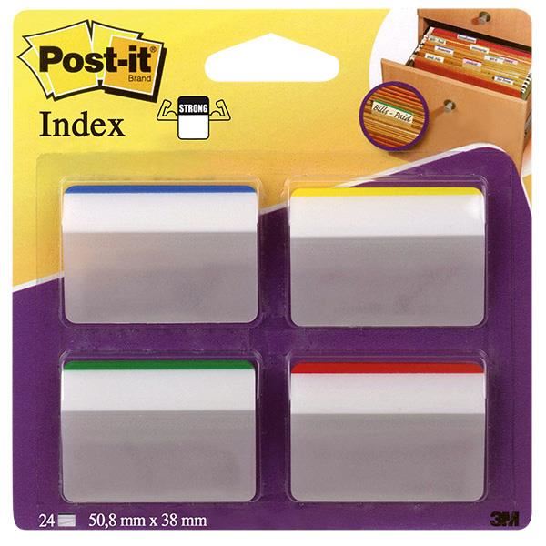Index adeziv din plastic Post-it Strong 686-A1, pentru arhivare, 51 x ...