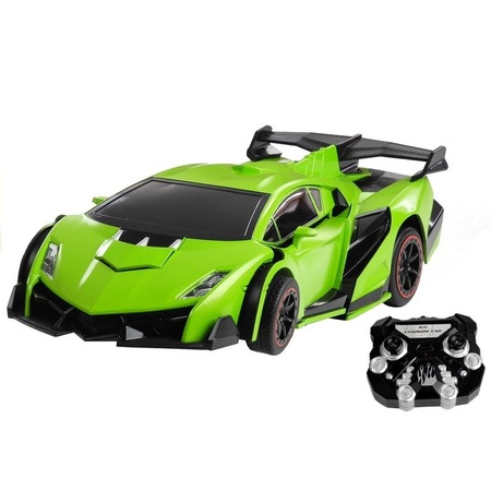 Robot Transformers cu telecomanda, verde cu negru - eMAG.ro