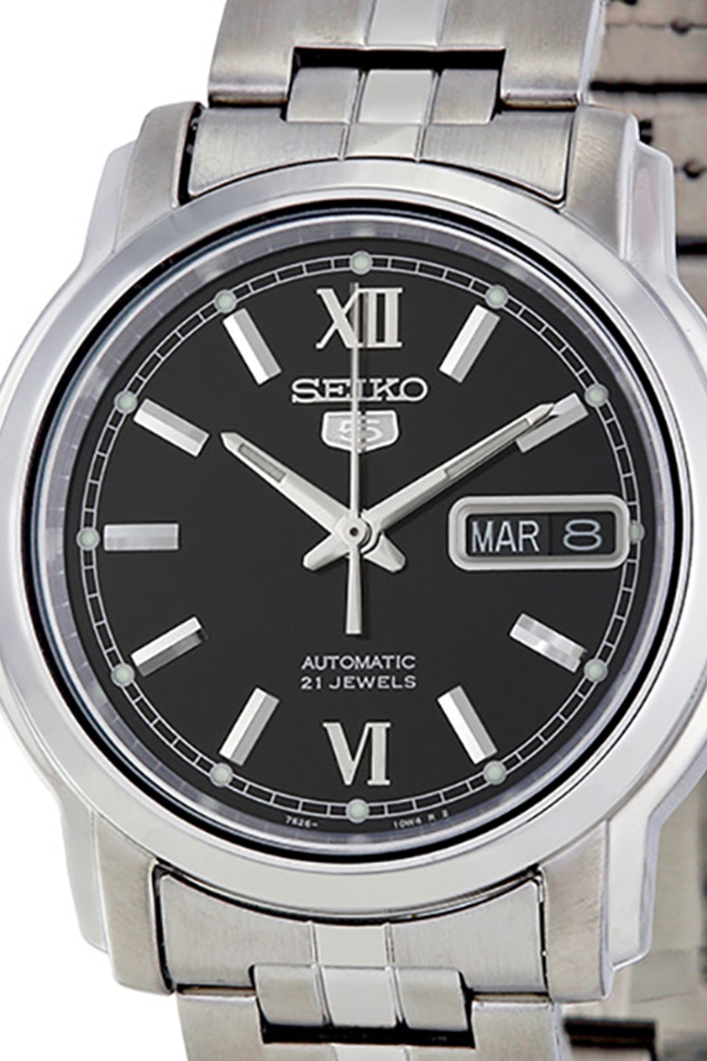 Seiko, Ceas automatic cu bratara metalica, Argintiu - eMAG.ro