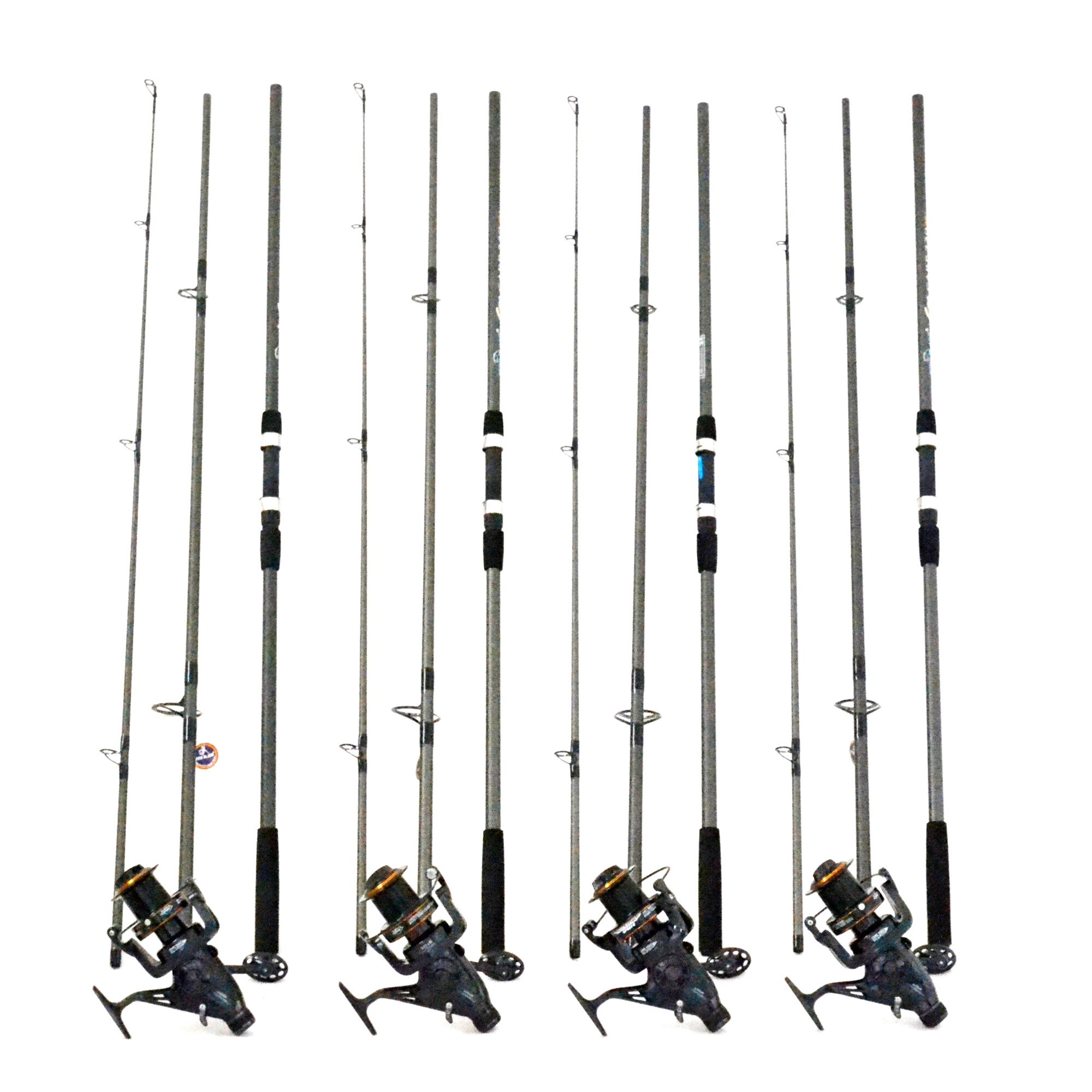 Set Crap 4 Lansete Fino Carp 3,6m cu 4 Mulinete DP80 Ultra Longcast 11 ...