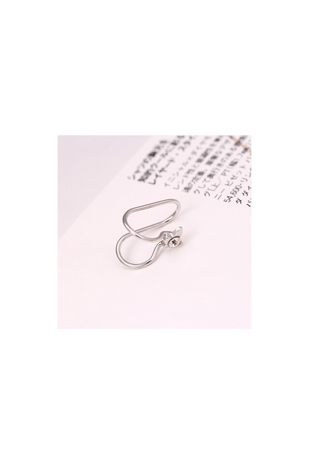 Cercel Ear cuff, model cu fluturas si cristal, foarte mic si delicat ...