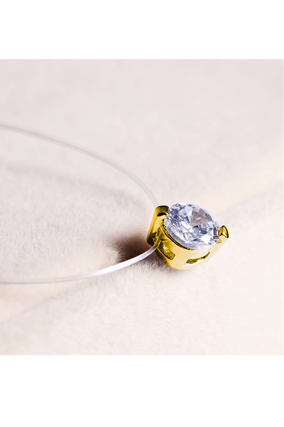 Colier - Chocker Cristal Rutond-2 cu Guta Elastica Transparent - eMAG.ro