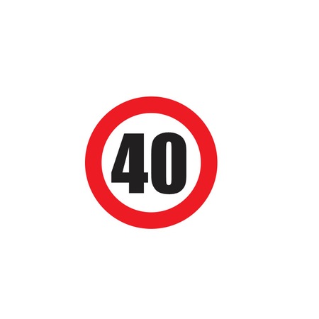 Стикер Стикер за ограничение на скоростта 40Km/H - eMAG.bg
