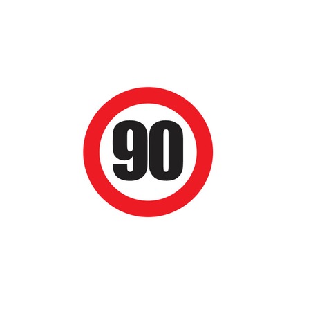 Sticker Autocolant limita viteza 90Km/H - eMAG.ro