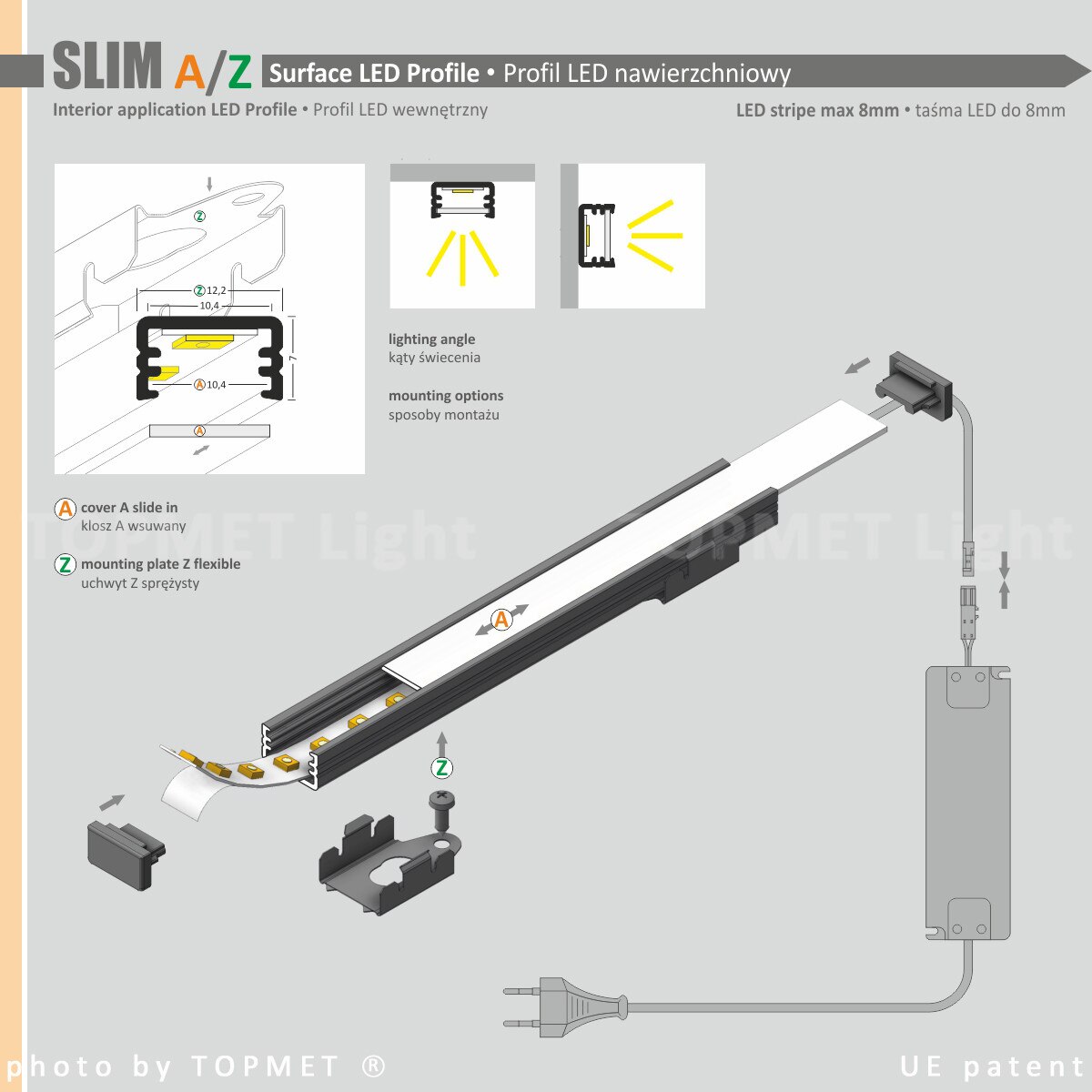 Bagheta luminoasa LED Slim, 1ml, aluminiu - eMAG.ro