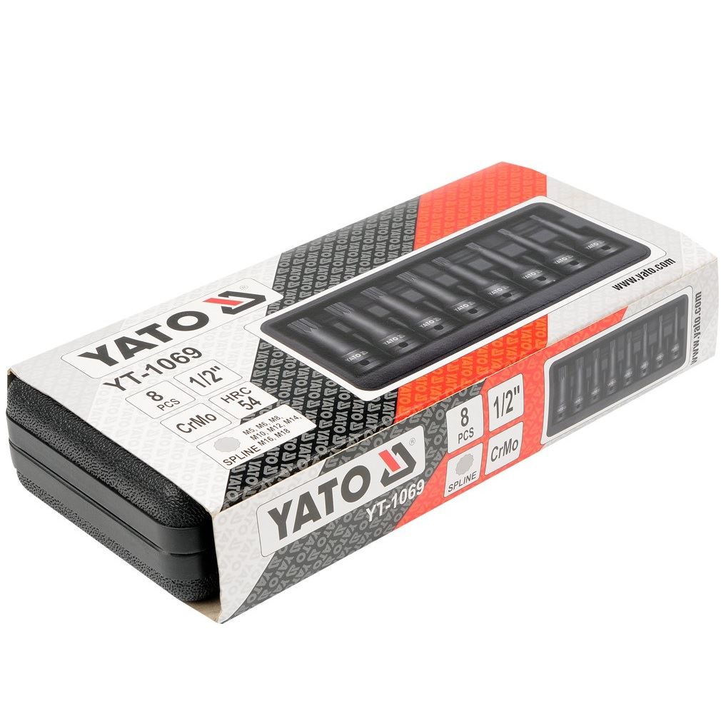 Set 8 chei de impact spline Yato YT-1069, 1/2, M5-M8 - eMAG.ro