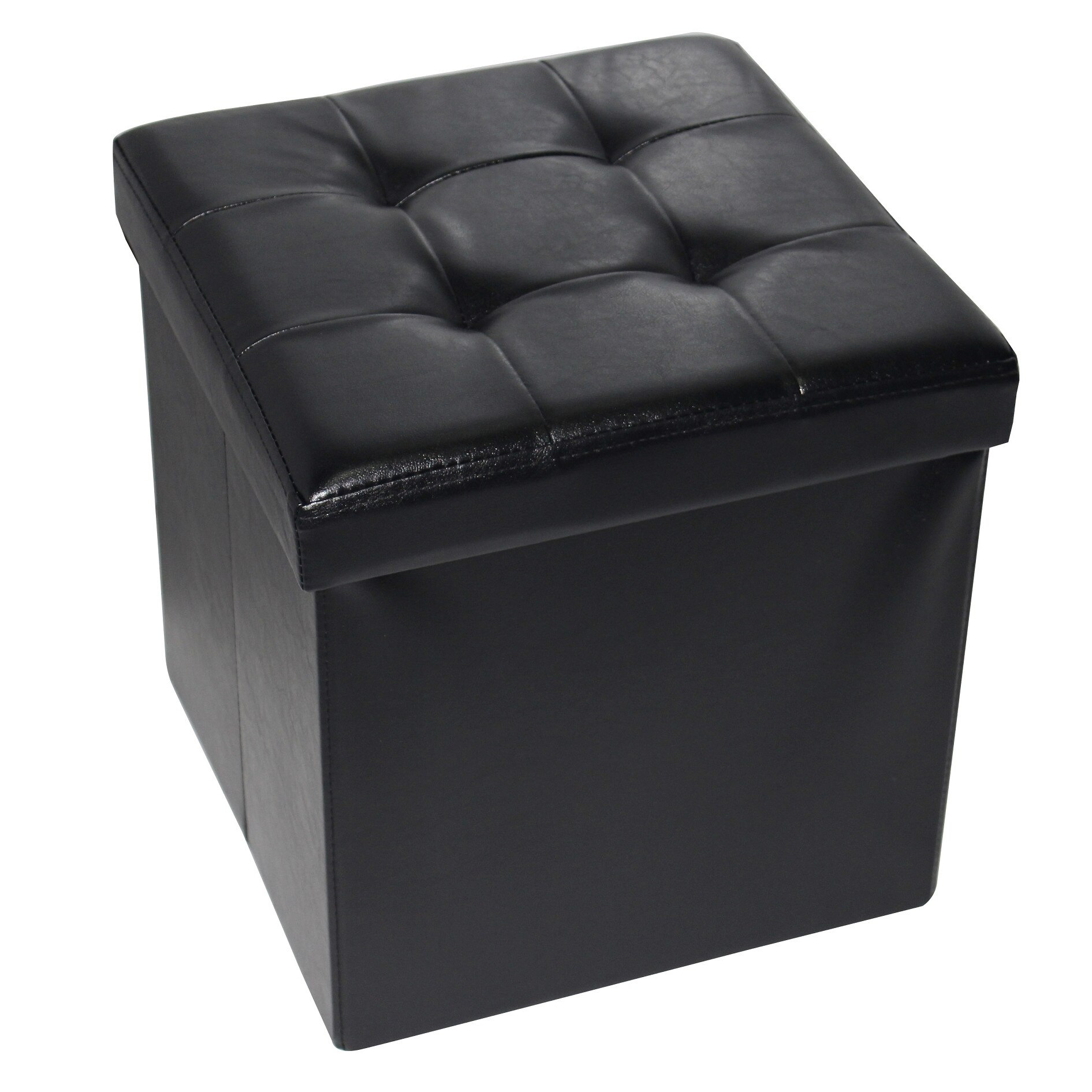 Taburet pliabil cu spatiu de depozitare 38X38Cm TB58 Negru - eMAG.ro