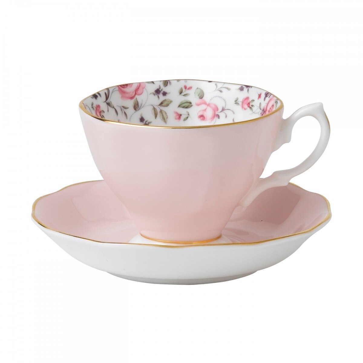Set 2 cesti cu farfurii ceai/cafea ROSE CONFETTI Royal Albert - eMAG.ro