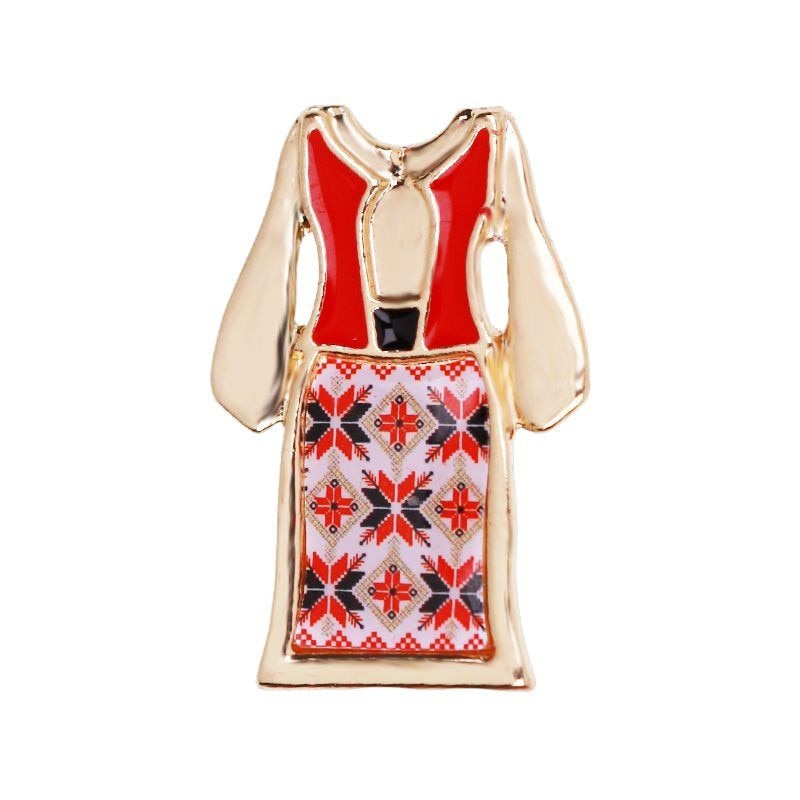 Martisor Brosa Metal Port Popular Motive Traditionale - eMAG.ro