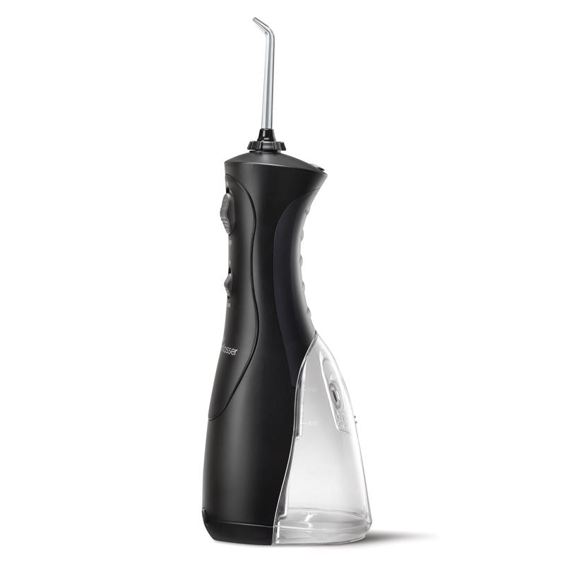 Set Irigator Dus bucal portabil Waterpik Cordless Plus negru, cu 1 apa ...