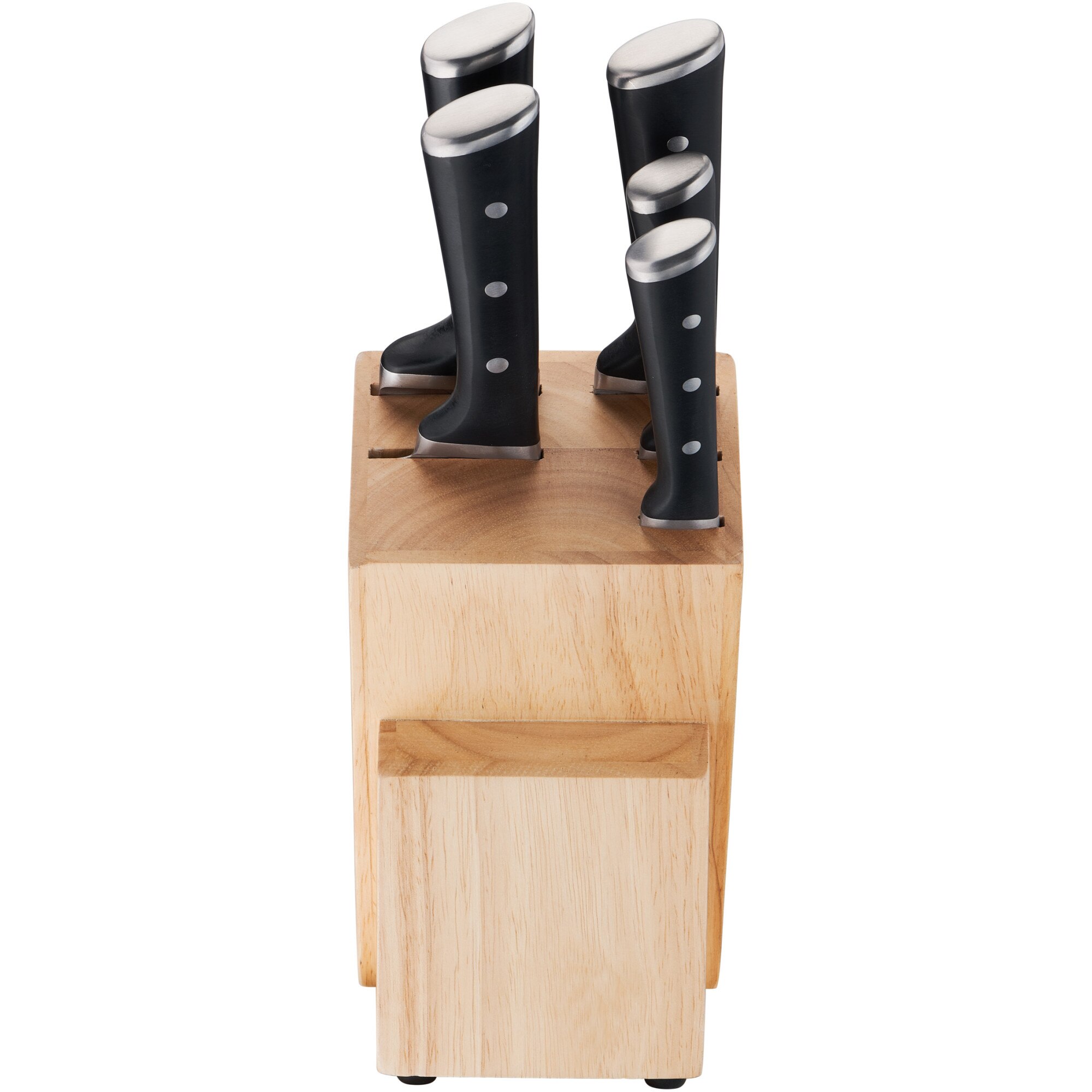 Set de 5 cutite Tefal Ice Force, suport lemn, cutit paine 20 cm ...