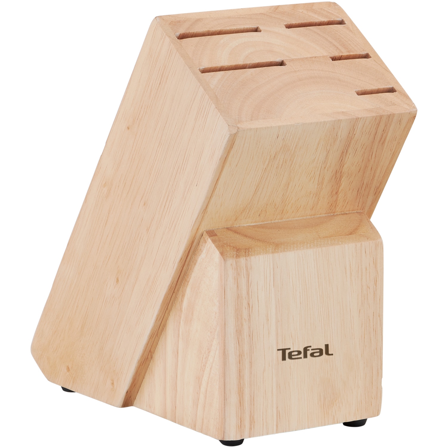 Set de 5 cutite Tefal Ice Force, suport lemn, cutit paine 20 cm ...