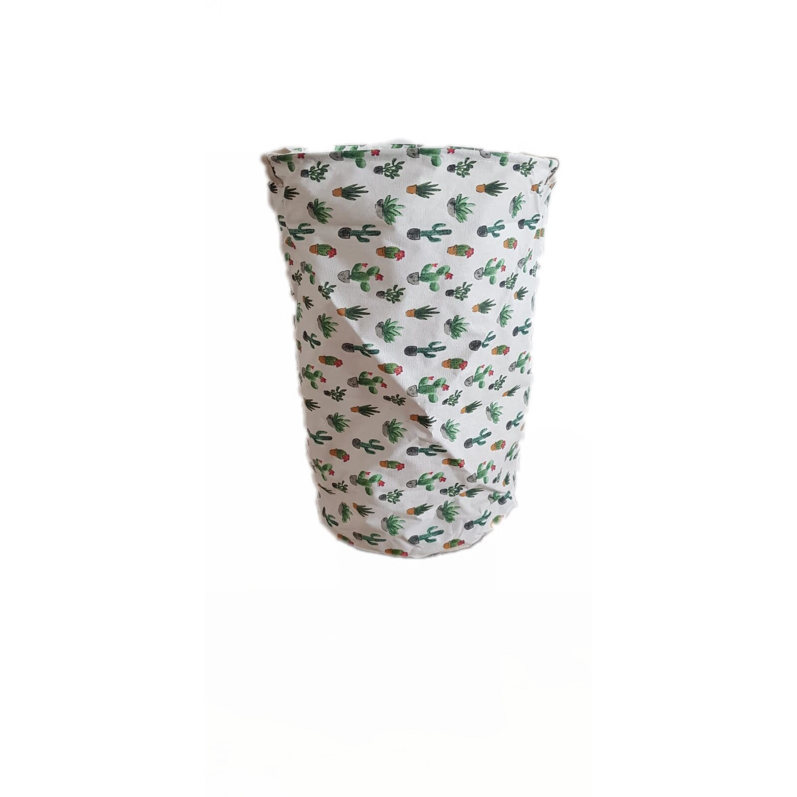 Cos de rufe pliabil, bumbac, insta ,model cu cactusi, verde - eMAG.ro