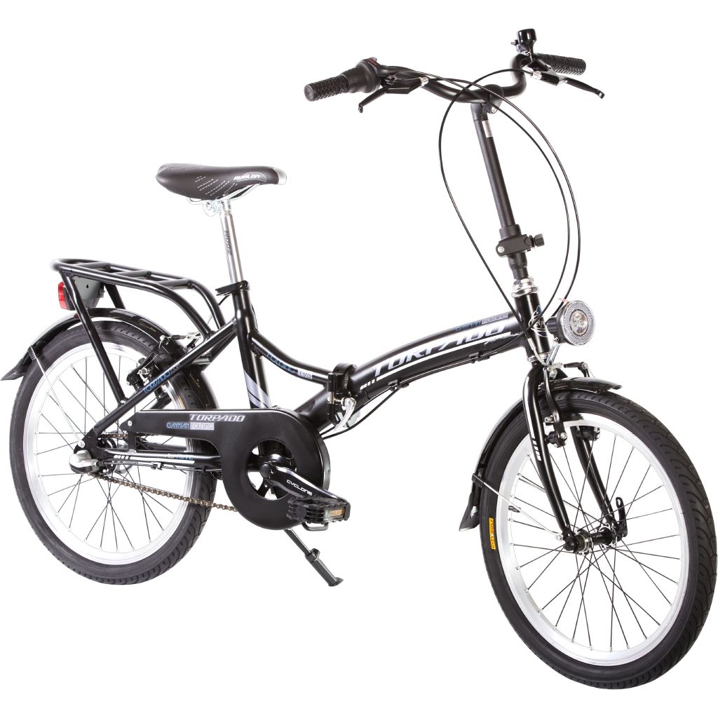 Bicicleta 20 inch pentru adulti Scirocco Foldo Torpado, pliabila, negru ...