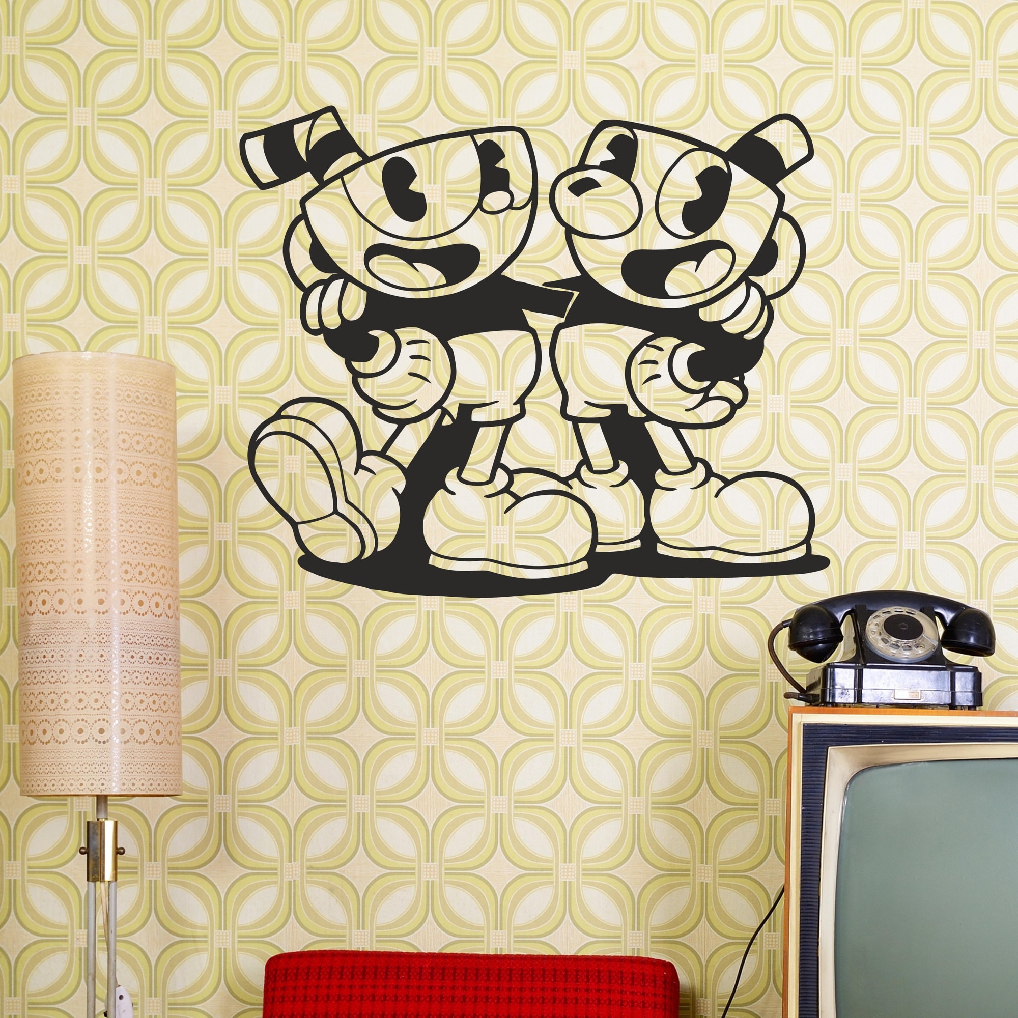 Sticker decorativ perete HAPPY TWO FRIENDS 60X60 CM - eMAG.ro