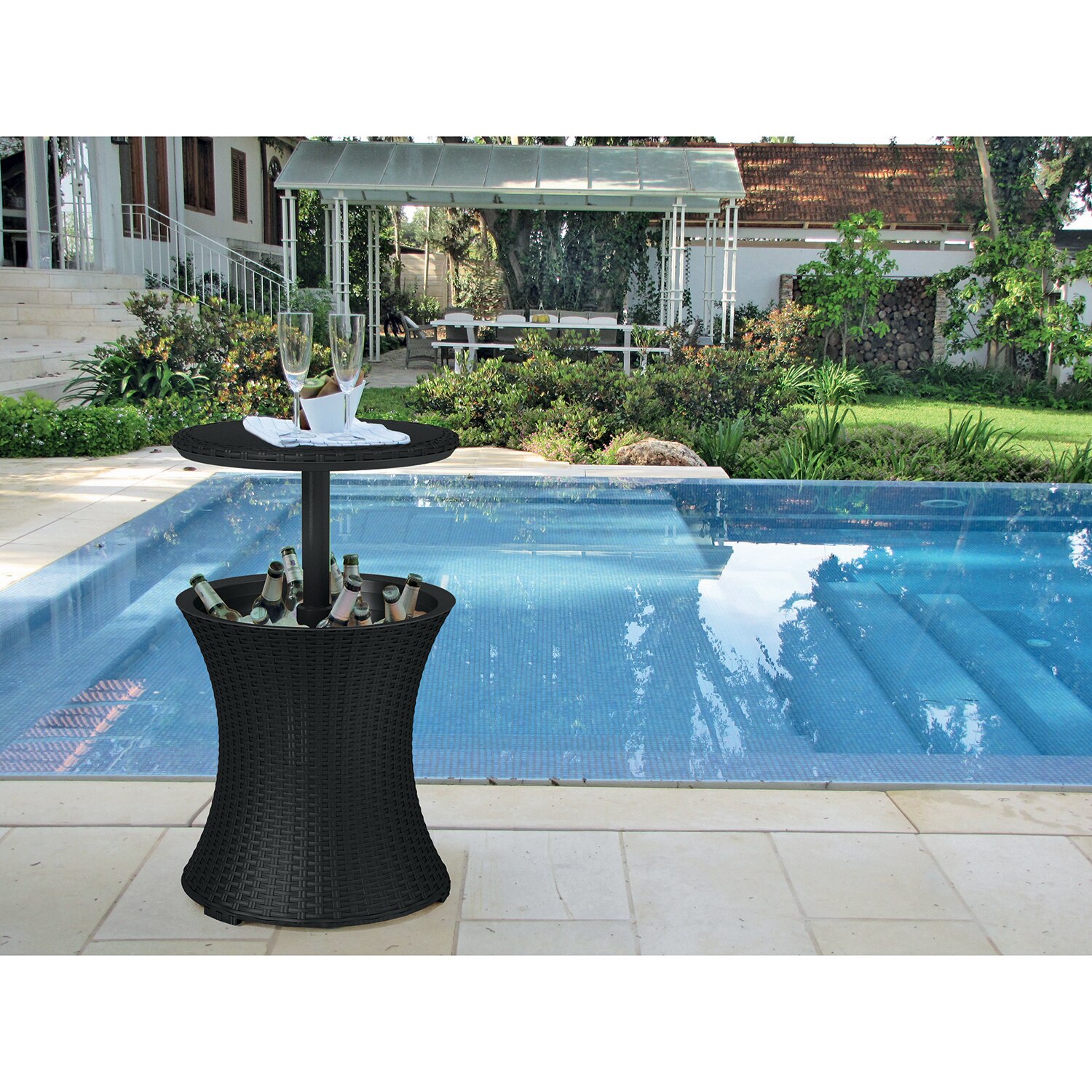 Mini-bar extensibil de gradina Cool Bar Keter, 49.5x49.5x57-82.5 cm ...