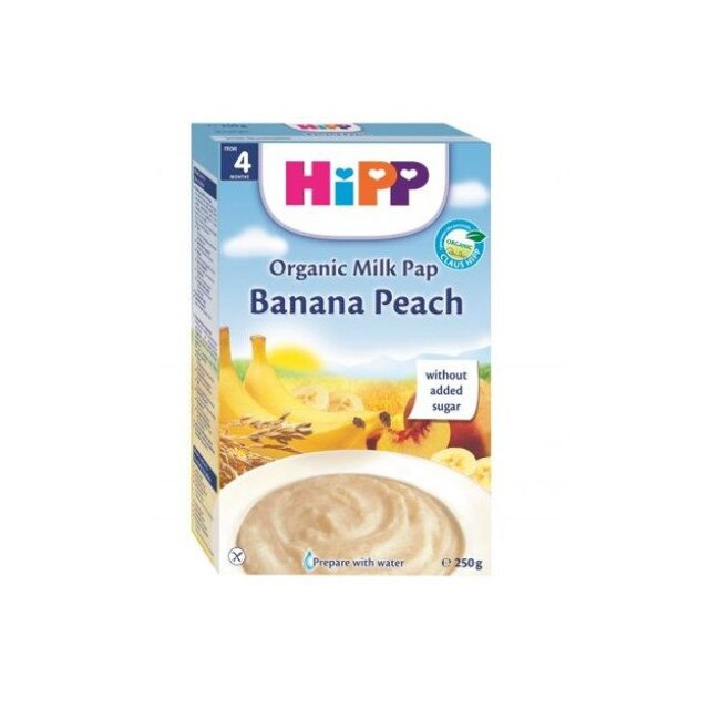 Cereale cu banane si piersici, Hipp, 250 g, de la 4 luni - eMAG.ro